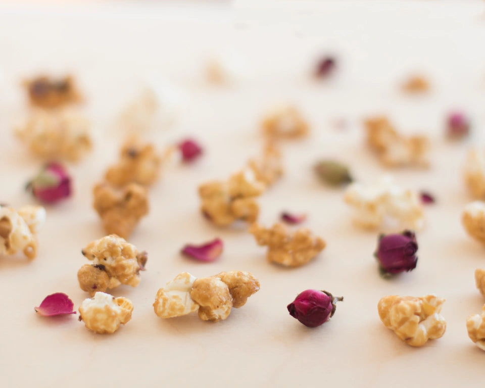 Rose Petal Caramel Corn – Flour & Flower